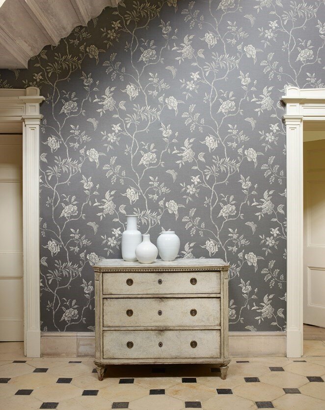 Swedish Tree Old Blue | Colefax and Fowler - Jardine Wallpaper | Köp b