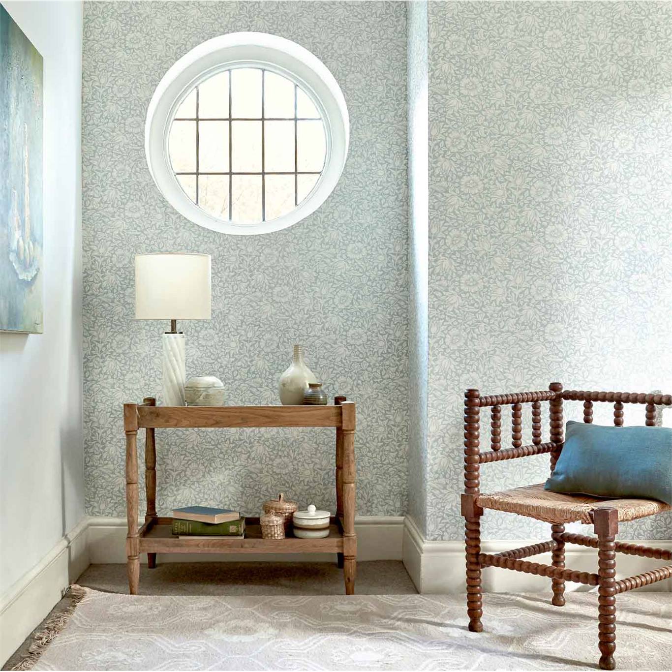 Mallow Soft Chalk Duck Egg | William Morris - Melsetter Wallpapers | K
